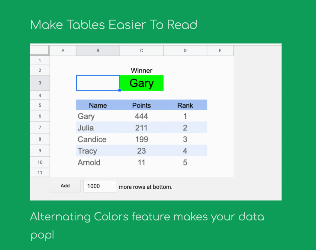 How to Use Alternating Colors to make a Summary Page How to Use Alternating Colors to make a Summary Page
