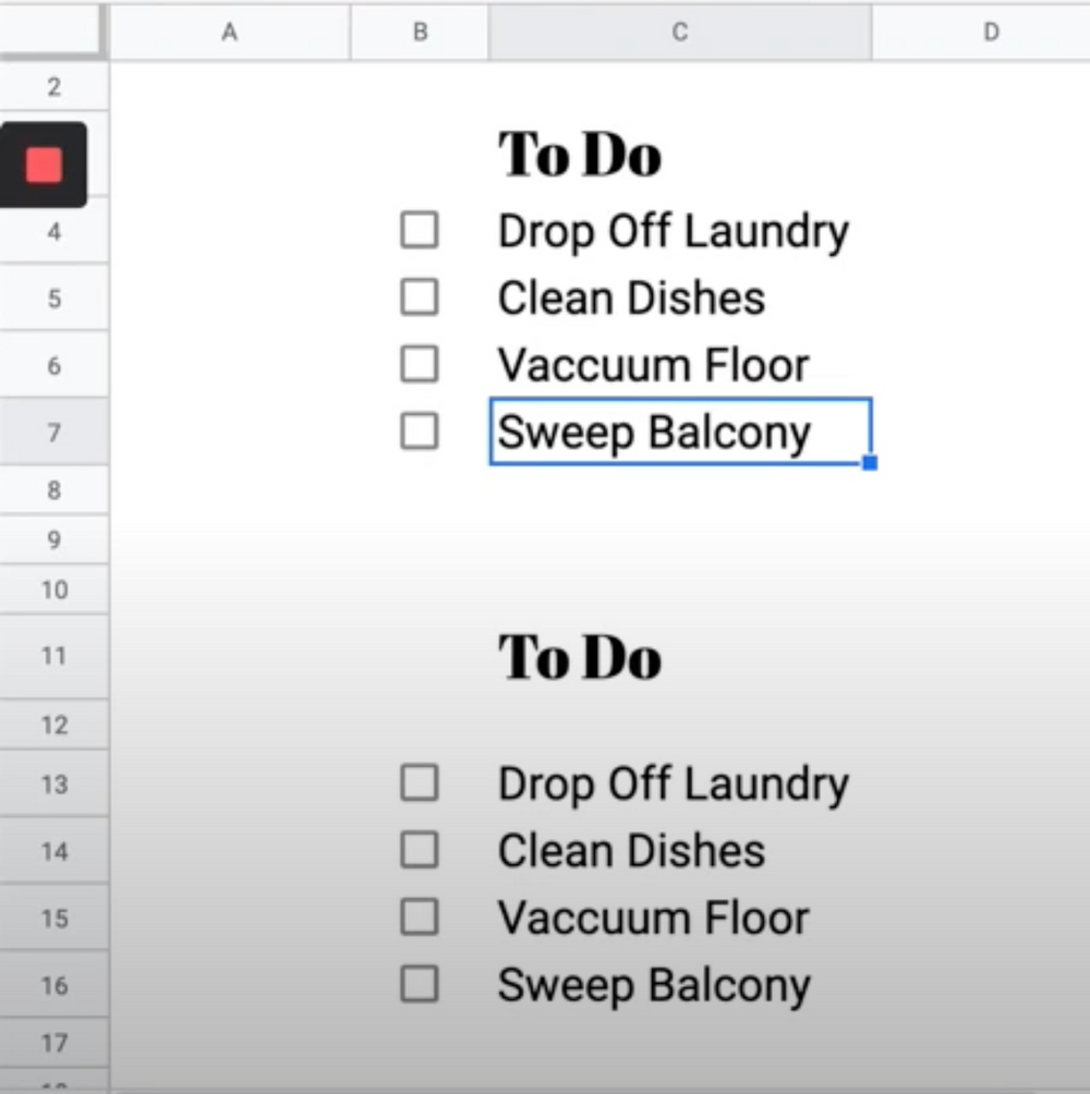 How to Make an Interactive To Do List In Google Sheets