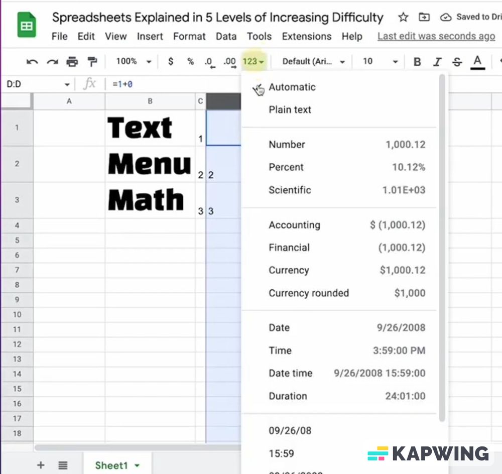 Spreadsheets Explained! 5 Levels of Difficulty: From Basic Text Input to Google Apps Script