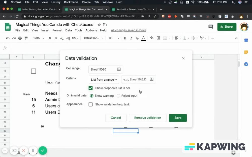 How To Hide Data with Checkboxes in Google Sheets