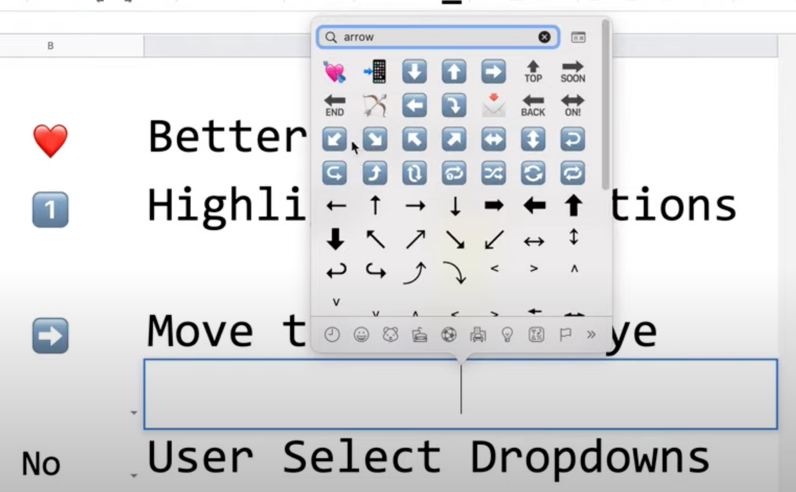 How do I insert emojis into Google Sheets?