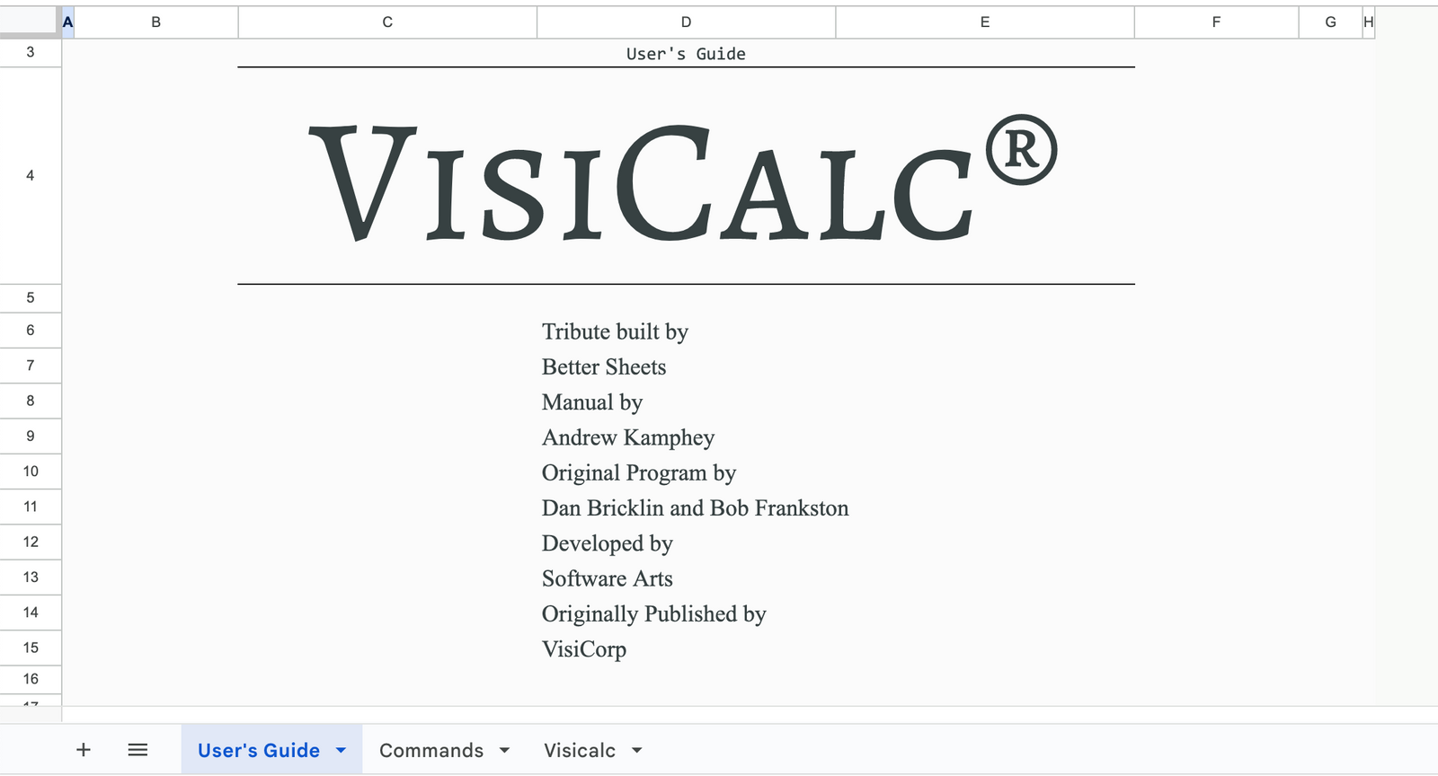 VisiCalc, the Revolutionary Spreadsheet Software from 1979, Returns!