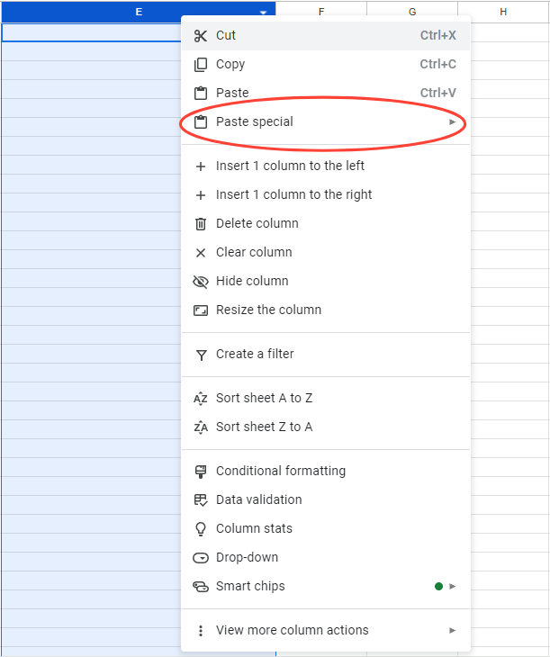 4 Ways to Resize Columns, Change the Column Width in a Google Sheet