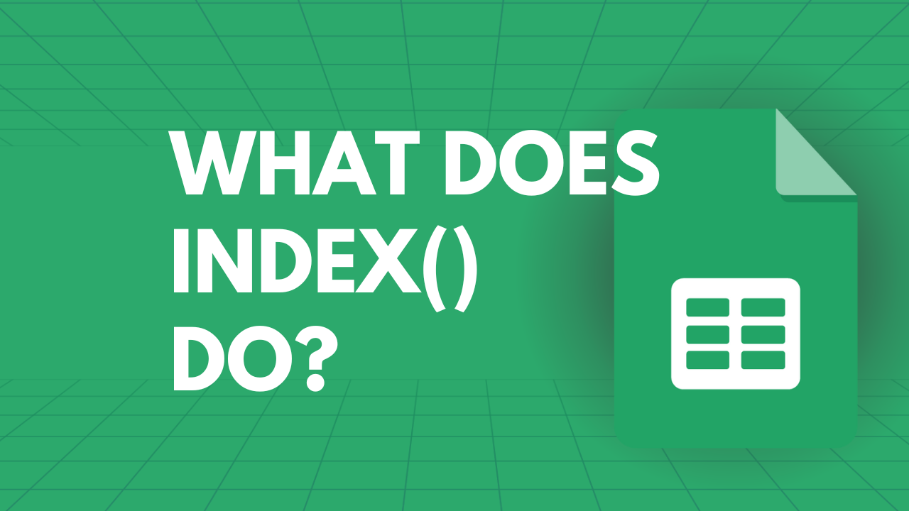 6 Different Ways to Use INDEX() 6 Different Ways to Use INDEX()